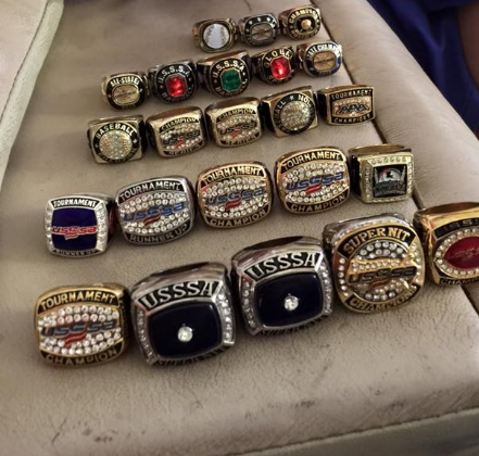 Youth Baseball Silver/Gold Sports Championship Rings