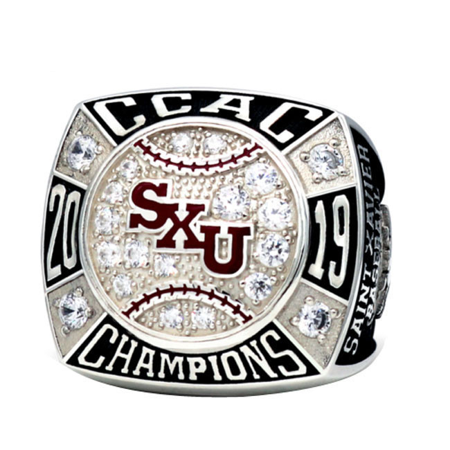 Baseball Kids Silver Sports Championship Rings